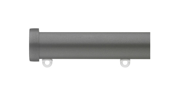 Silent Gliss Metropole 30mm Gunmetal hand drawn track with End Caps ...