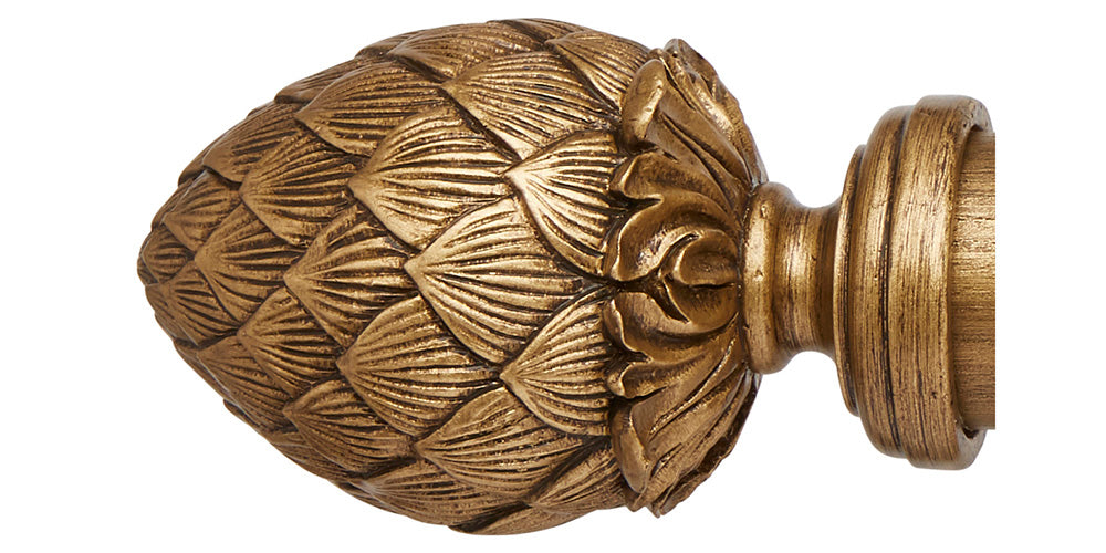 Hallis Hudson Ashbridge 45mm Baroque Gold Curtain Pole Kew Finial ...