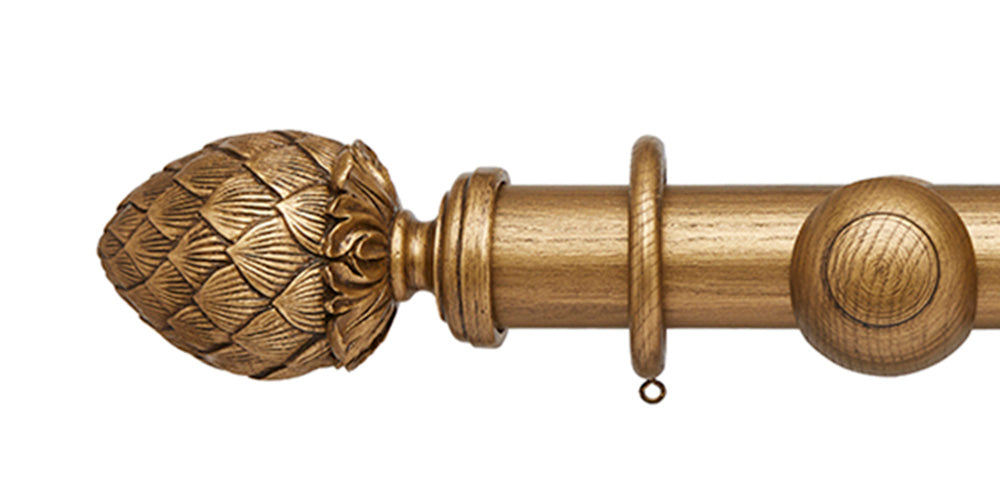 Hallis Hudson Ashbridge 45mm Baroque Gold Curtain Pole Kew Finial ...