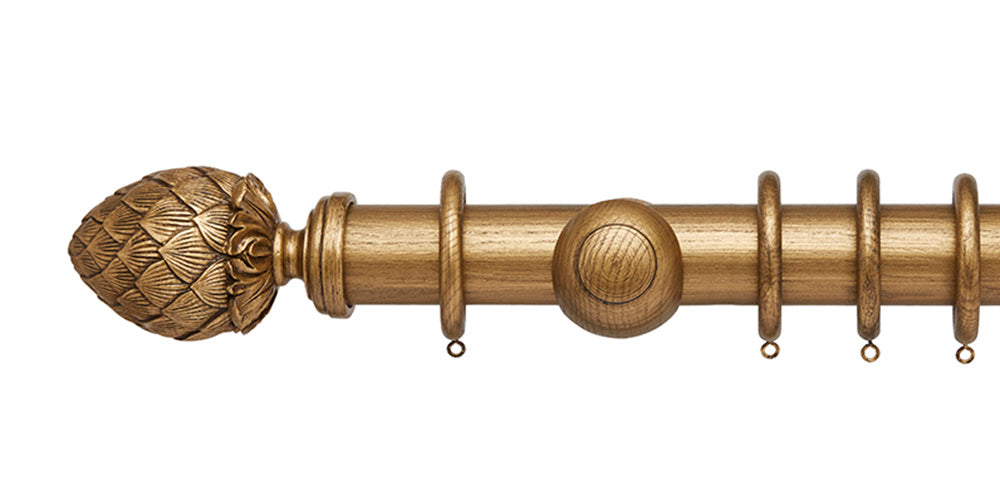 Hallis Hudson Ashbridge 45mm Baroque Gold Curtain Pole Kew Finial ...