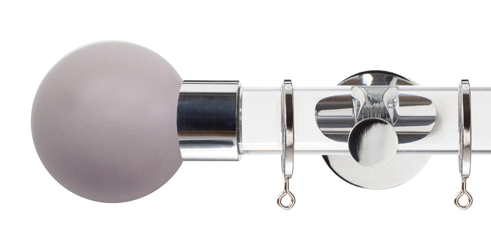 Jones interiors Strand 35mm Acrylic Curtain Pole Painted Ball Finial C ...