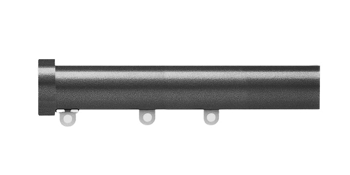 Silent Gliss Metropole 30mm Gunmetal hand drawn track with End Caps ...